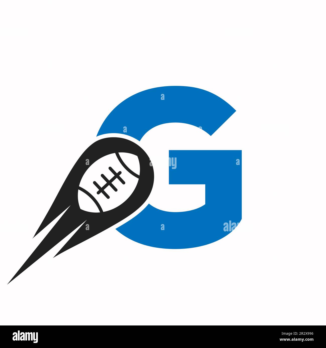 Initial Letter G Rugby Logo, American Football Symbol Combine With ...