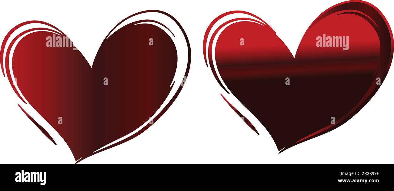 Collection of heart illustrations, Love symbol icon set, love symbol ...