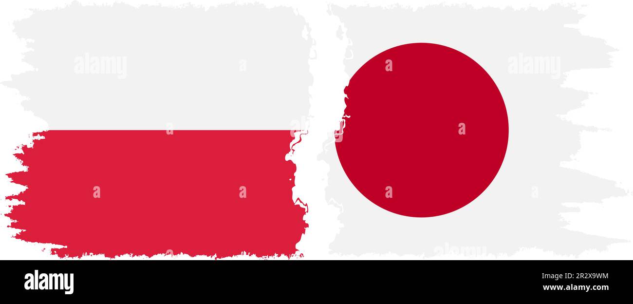 Japan poland two flags hi-res stock photography and images - Alamy