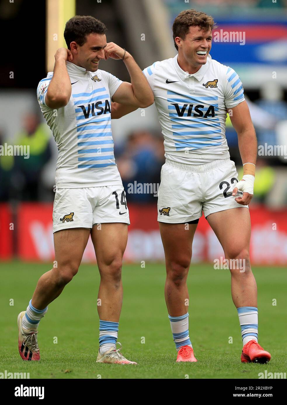Argentina's Joaquin Pellandini (left) and Tomas Elizalde celebrate ...