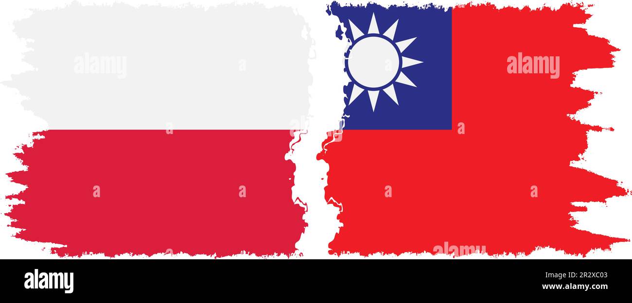 Taiwan and Poland grunge flags connection, vector Stock Vector Image ...