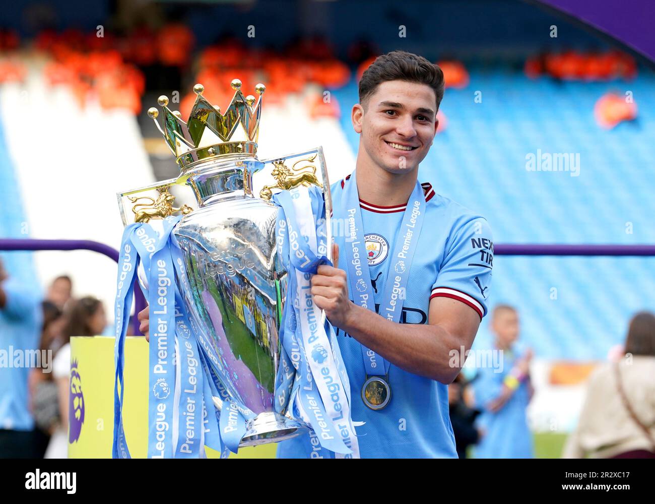 Julian alvarez premier league trophy hi-res stock photography and ...