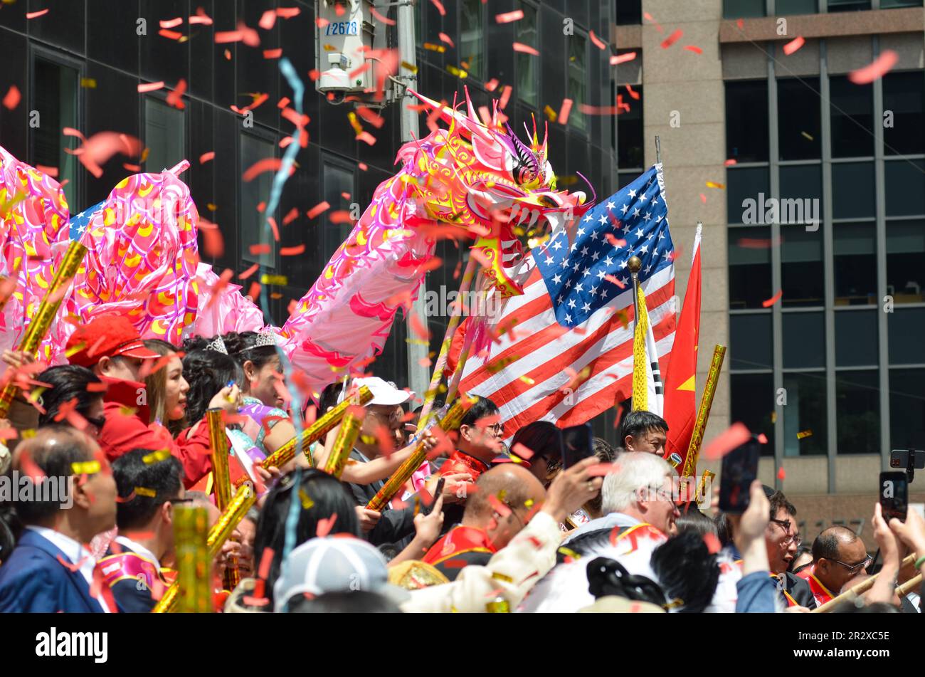 New York City, United States. 21st May, 2023. Participants march down ...