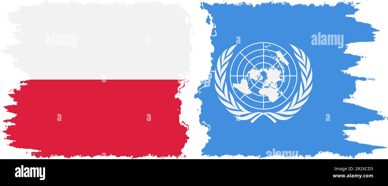 UN and Poland grunge flags connection, vector Stock Vector Image & Art ...