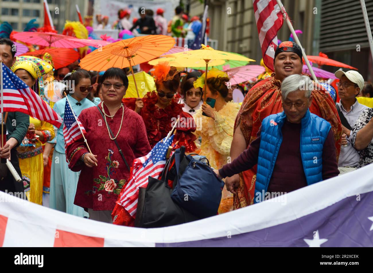 New York City, United States. 21st May, 2023. Participants march down ...