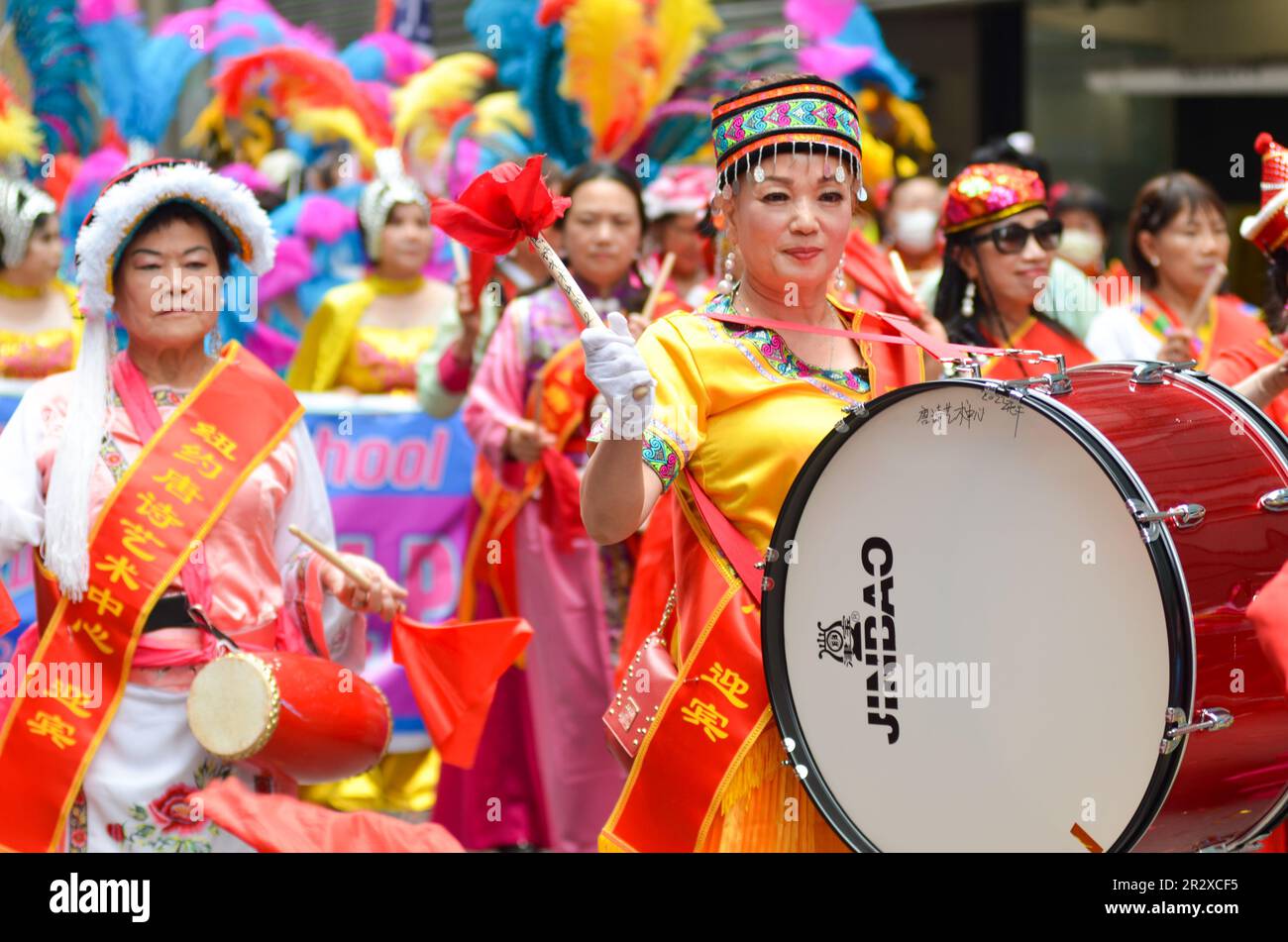 New York City, United States. 21st May, 2023. Participants march down ...