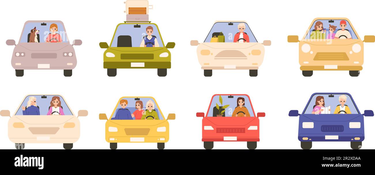 Car Driving On Road Clip Art