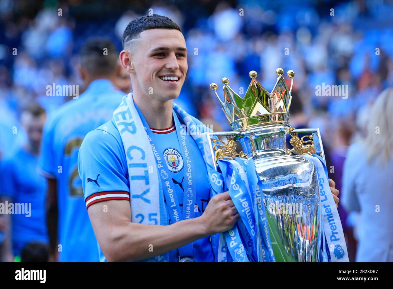 Manchester, UK. 21st May, 2023. Phil Foden #47 of Manchester City with ...