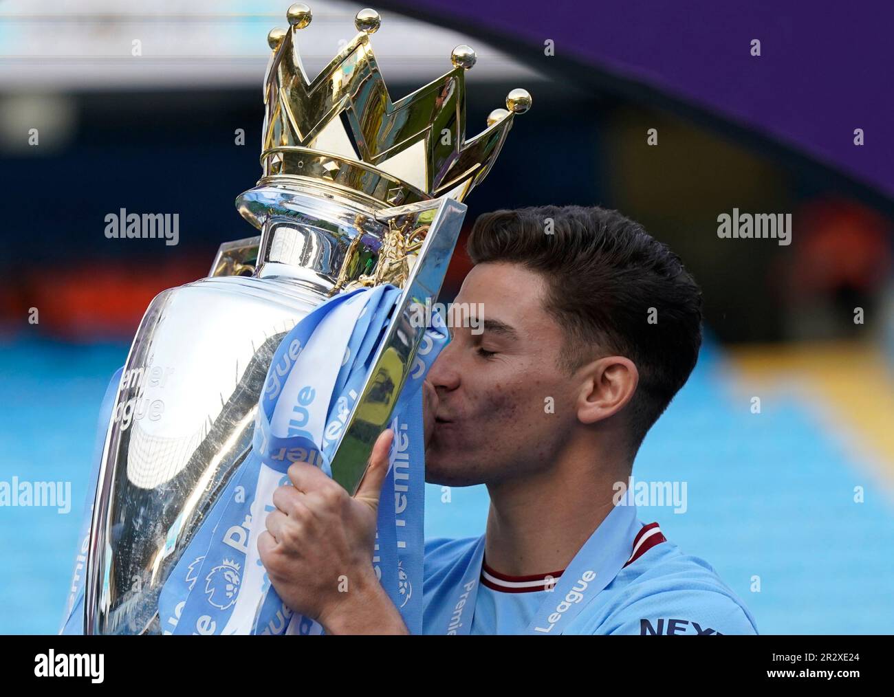 Julian alvarez premier league trophy hi-res stock photography and ...