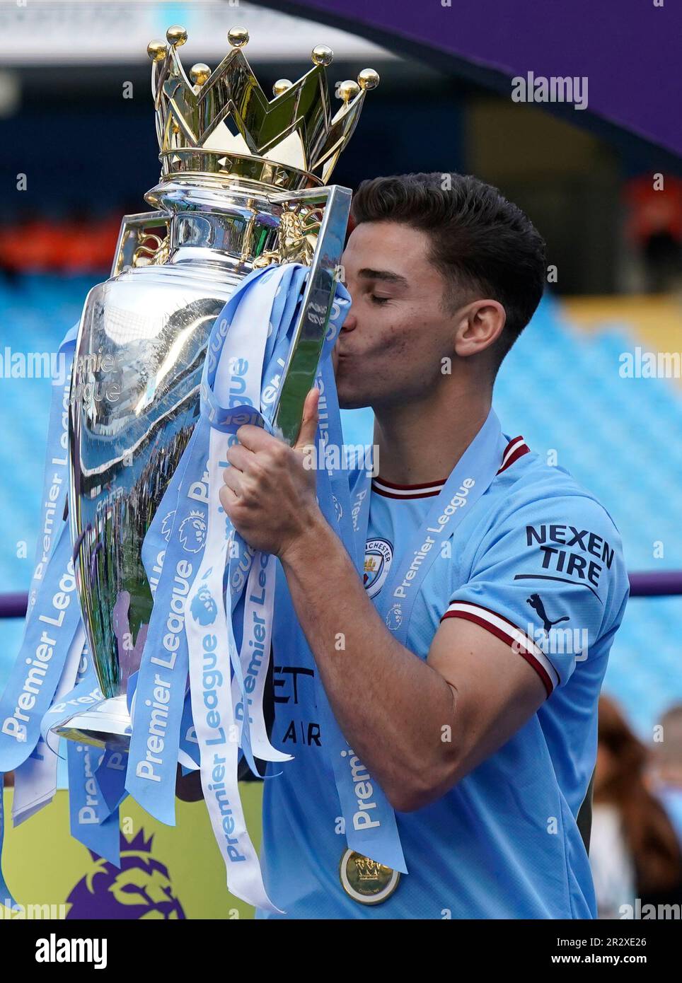 Julian alvarez premier league trophy hi-res stock photography and ...