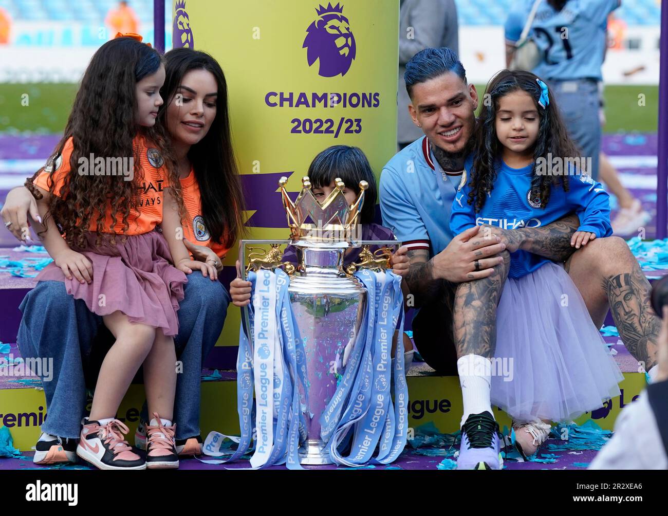 Manchester, UK. 21st May, 2023. Ederson of Manchester City with the ...