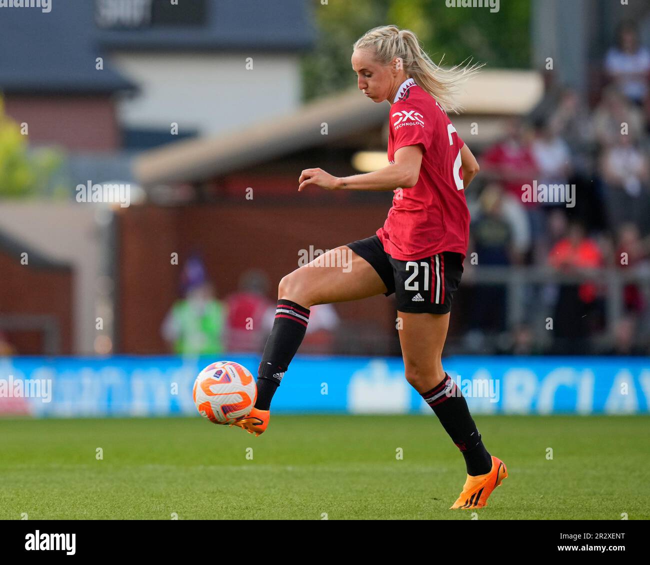Leigh, UK. 21st May, 2023. Millie Turner #21 of Manchester United ...