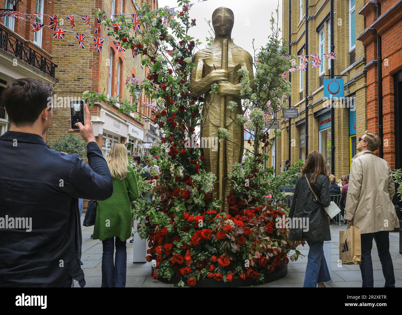 London, UK, 21st May 2023. A giant Oscar statue leads visitors into ...