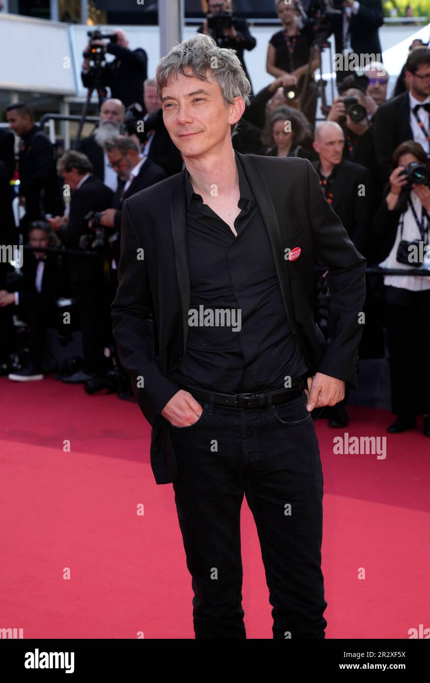 Swann Arlaud poses for photographers upon arrival at the premiere of ...