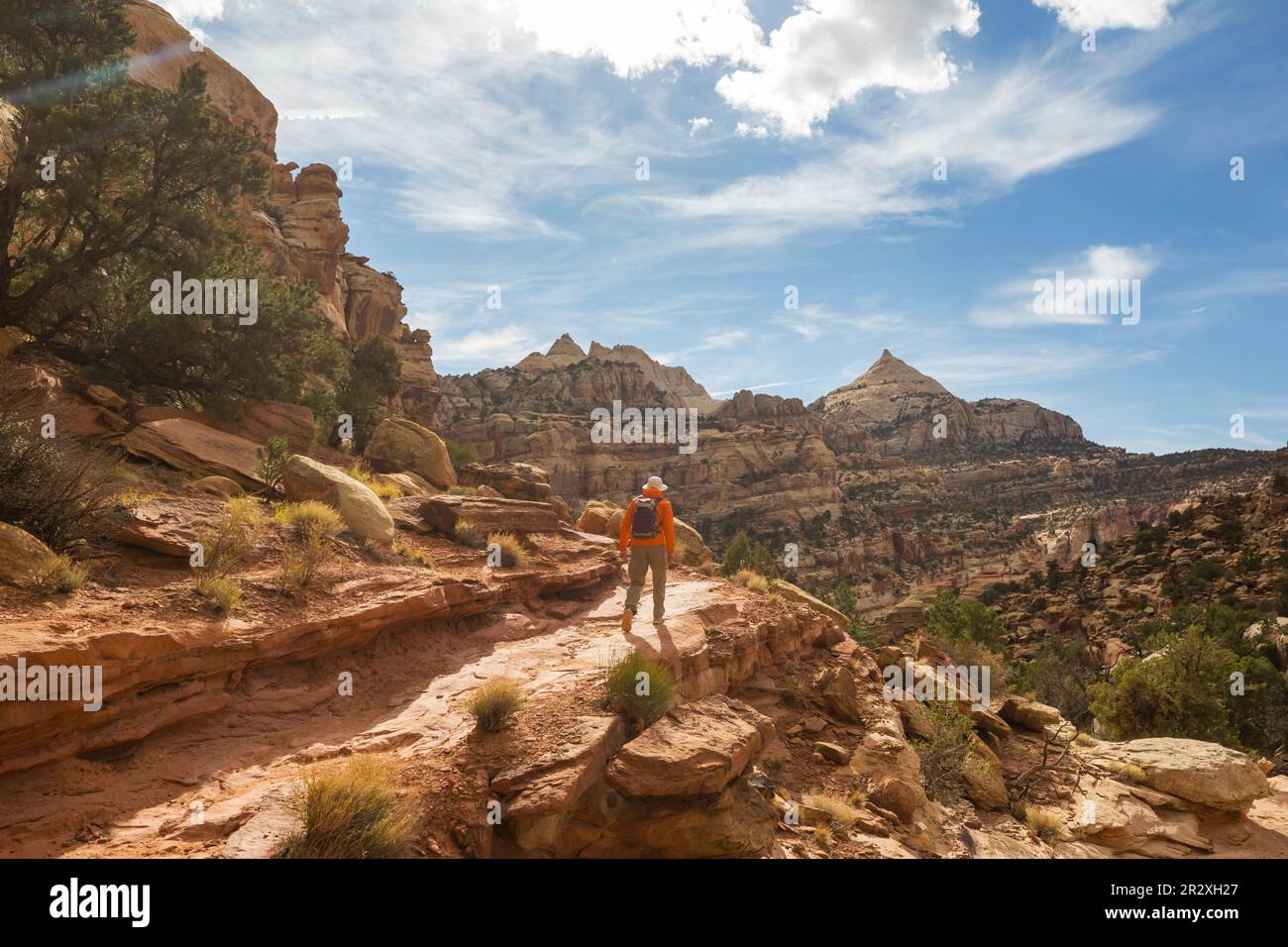 Hike in the Utah mountains. Hiking in unusual natural landscapes ...