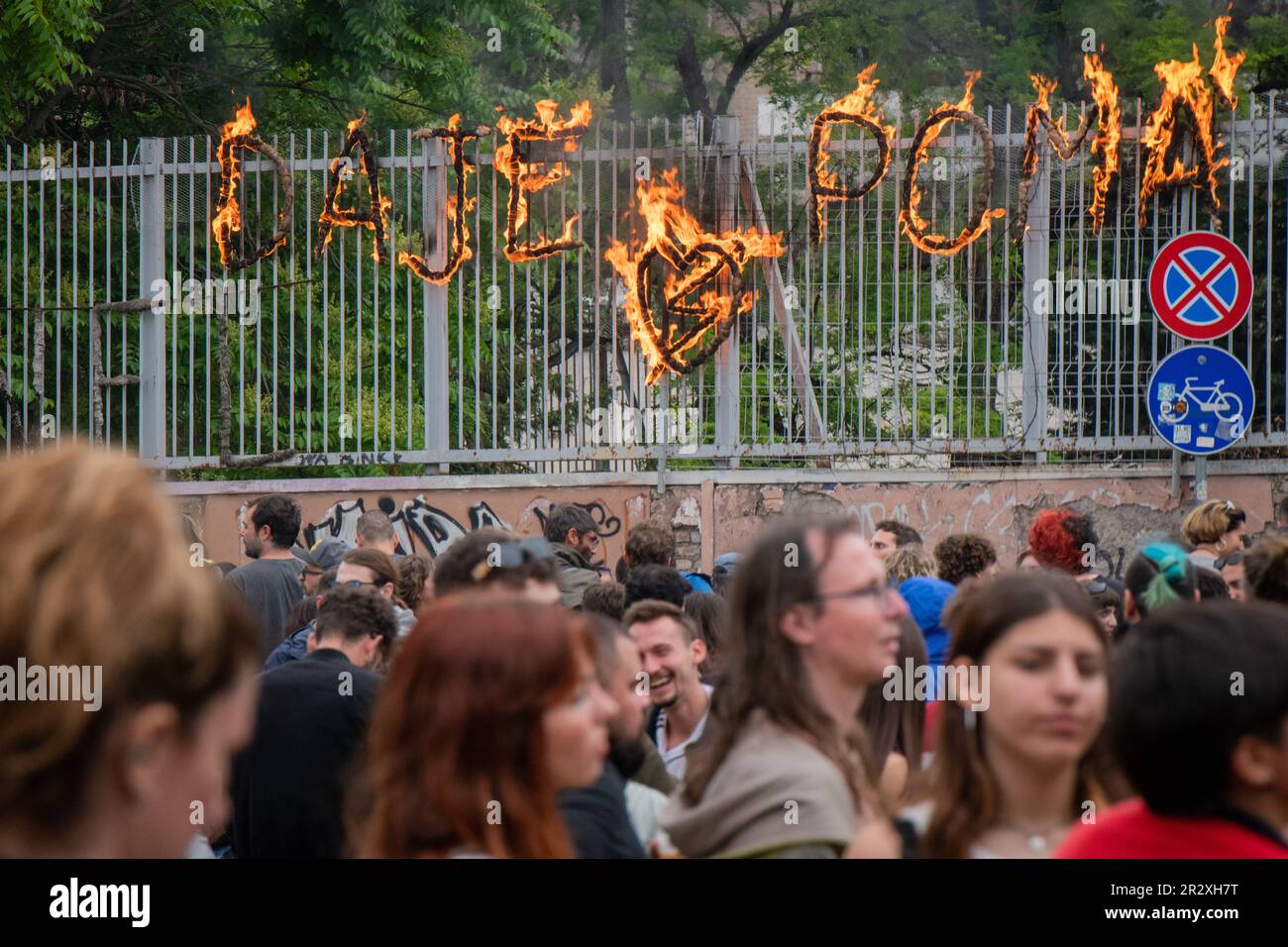 Rave street parade in rome hi-res stock photography and images - Alamy