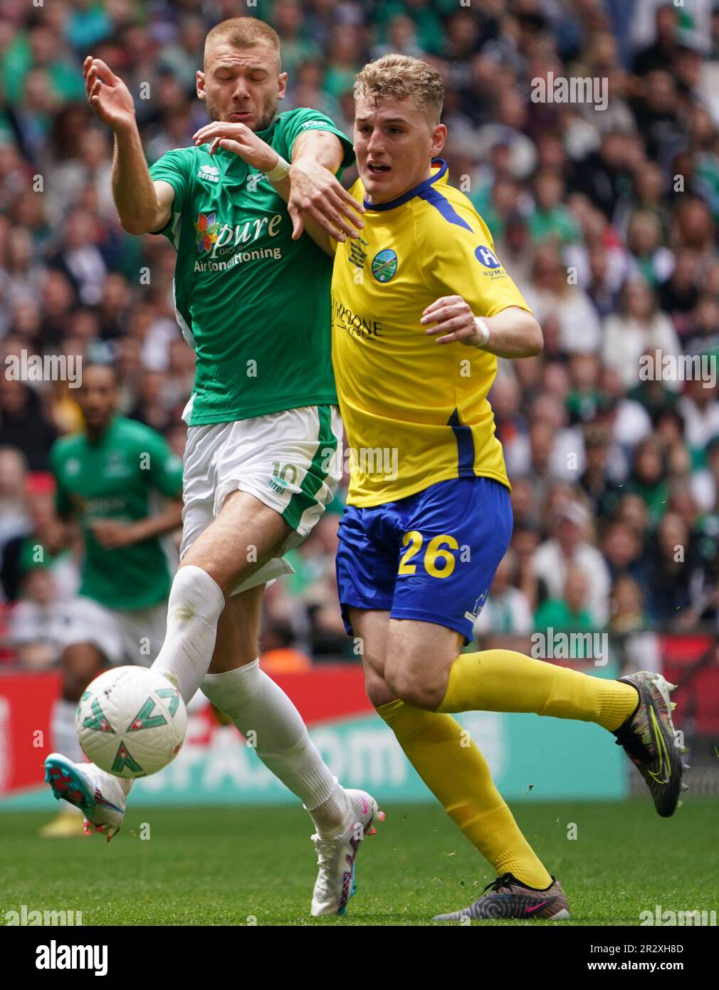 WEMBLEY, ENGLAND MAY 21: Newport Pagnell's Albie Hall and Ascot's Alfie ...