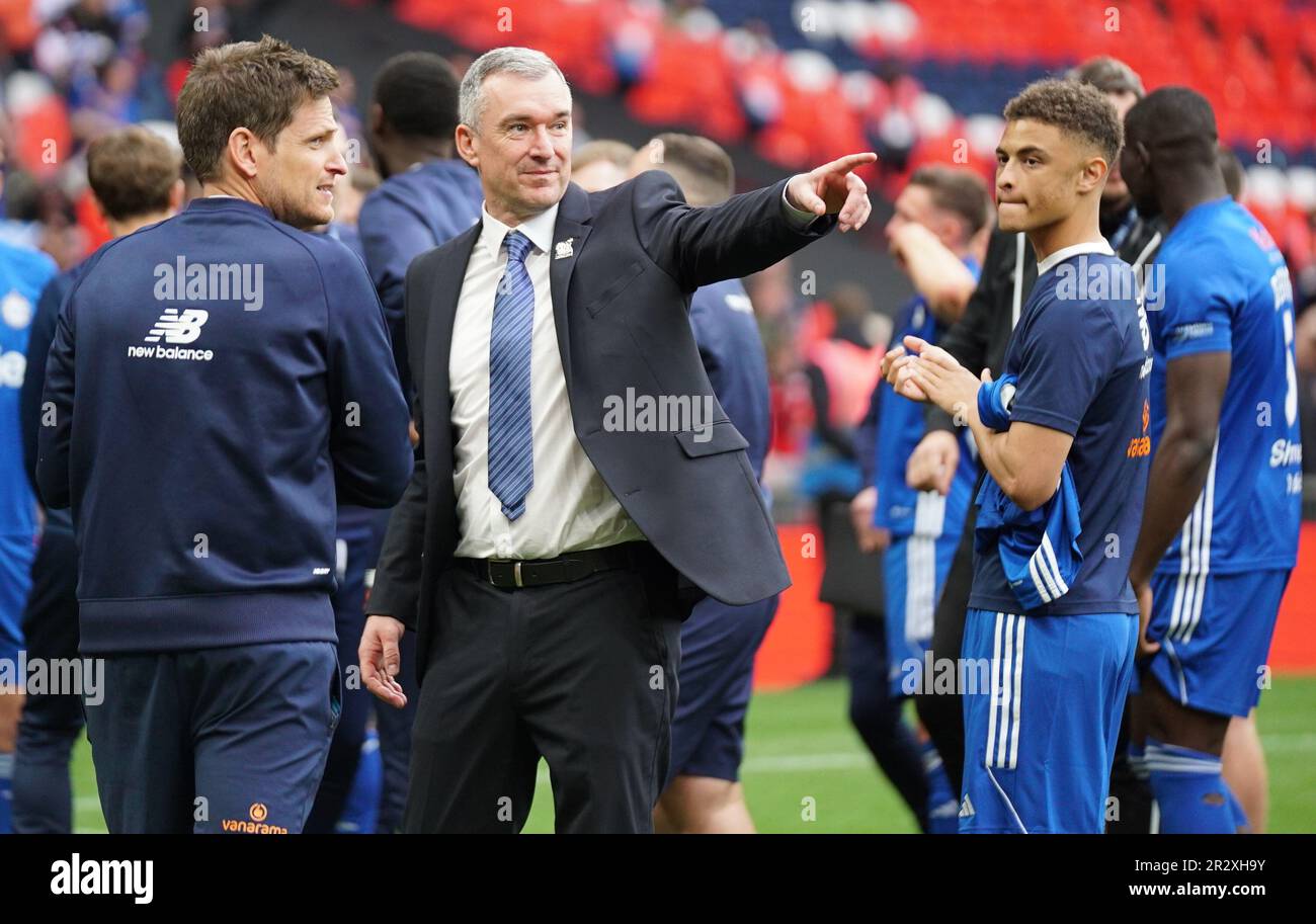 WEMBLEY, ENGLAND - MAY 21: Halifax manager Chris Millington after the ...