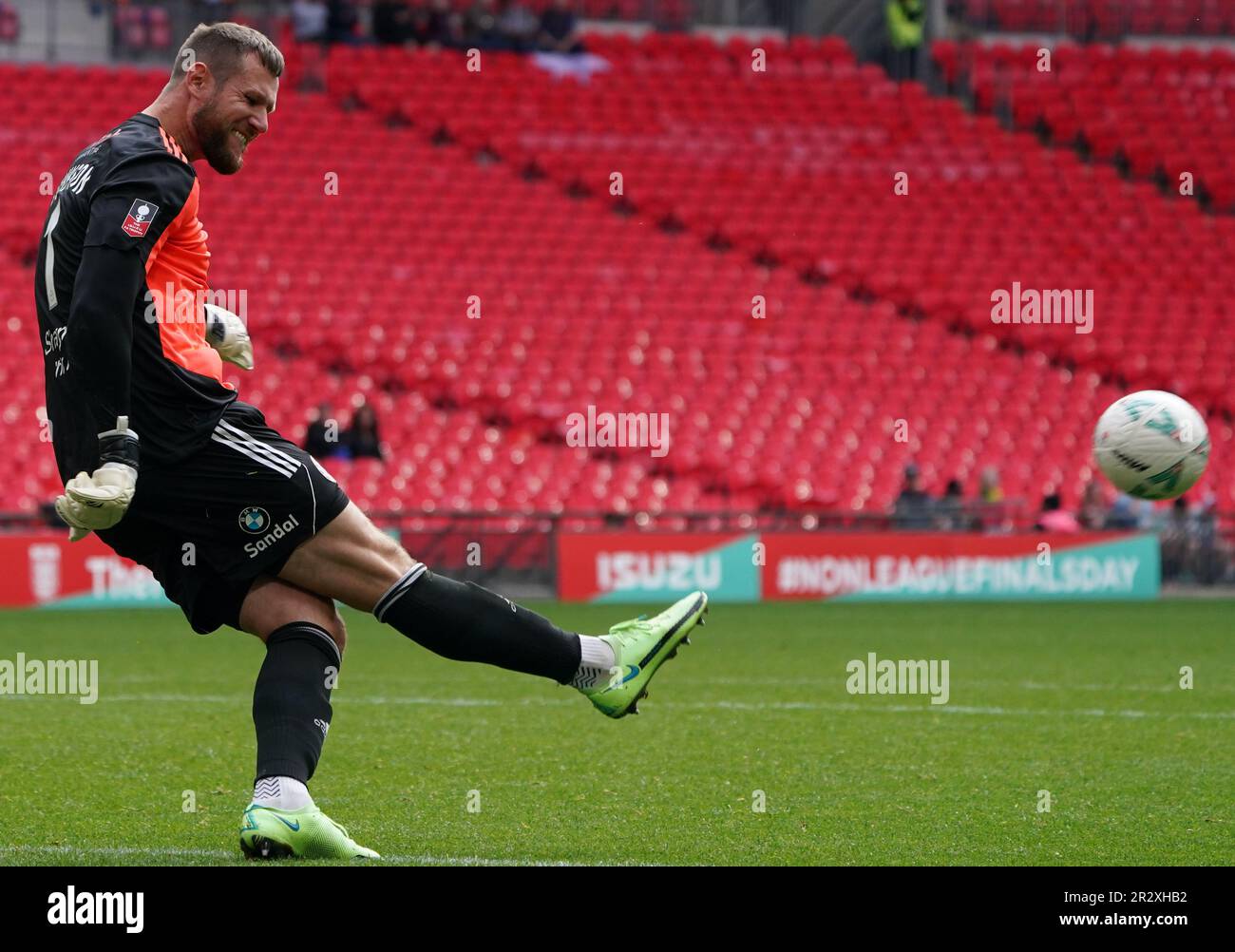 WEMBLEY, ENGLAND - MAY 21: Halifax's Sam Johnson during the Isuzu FA ...