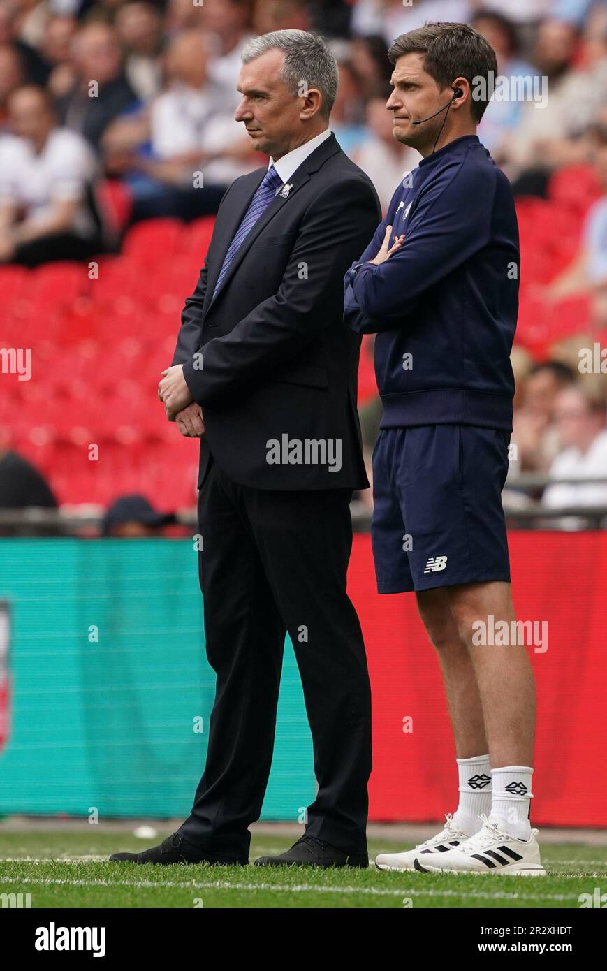 WEMBLEY, ENGLAND - MAY 21: Halifax manager Chris Millington during the ...