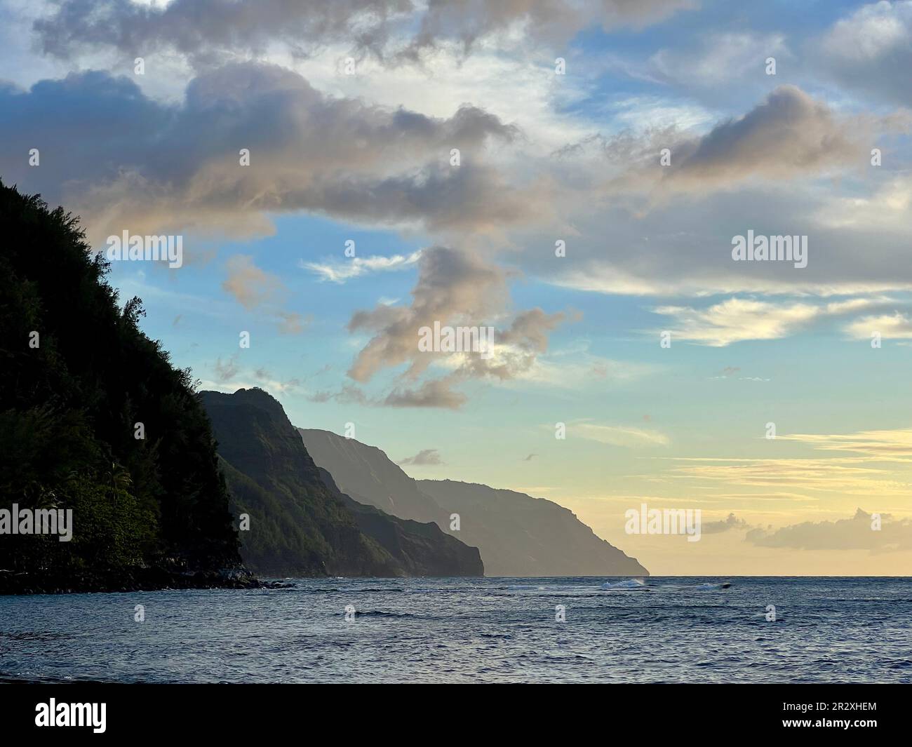 Napali Coast photographed from Kee Beach Stock Photo - Alamy