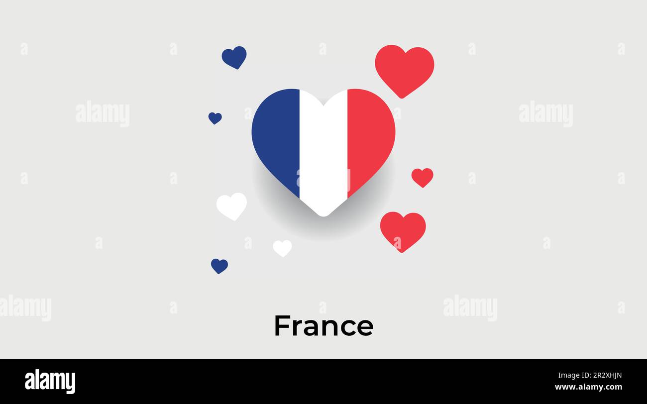 Love france map heart Stock Vector Images - Alamy