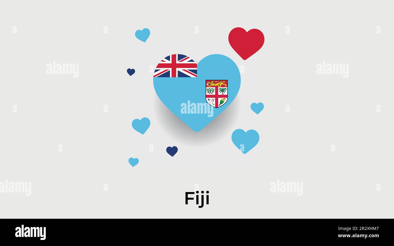 Fiji country heart. Love Fiji national flag vector illustration Stock Vector Image & Art - Alamy