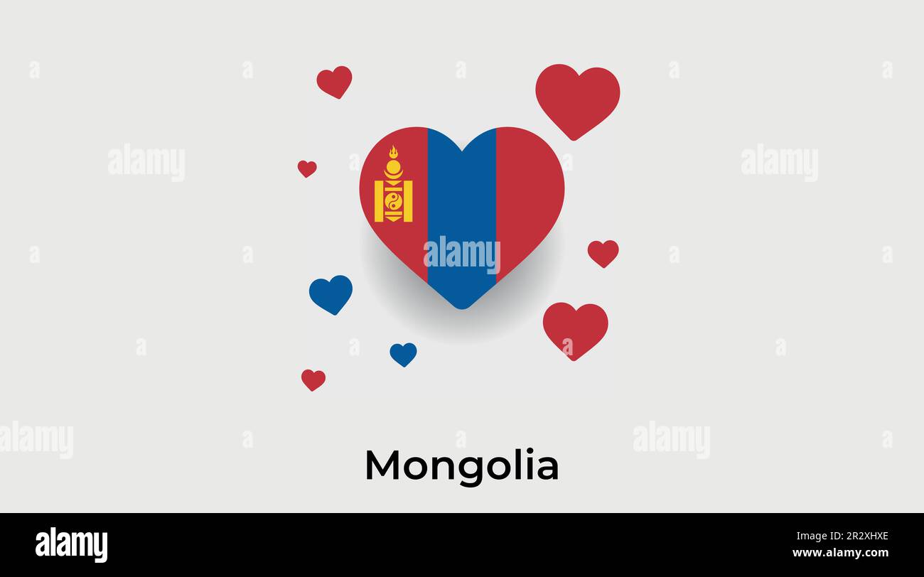 Mongolia heart collection Stock Vector Images - Alamy