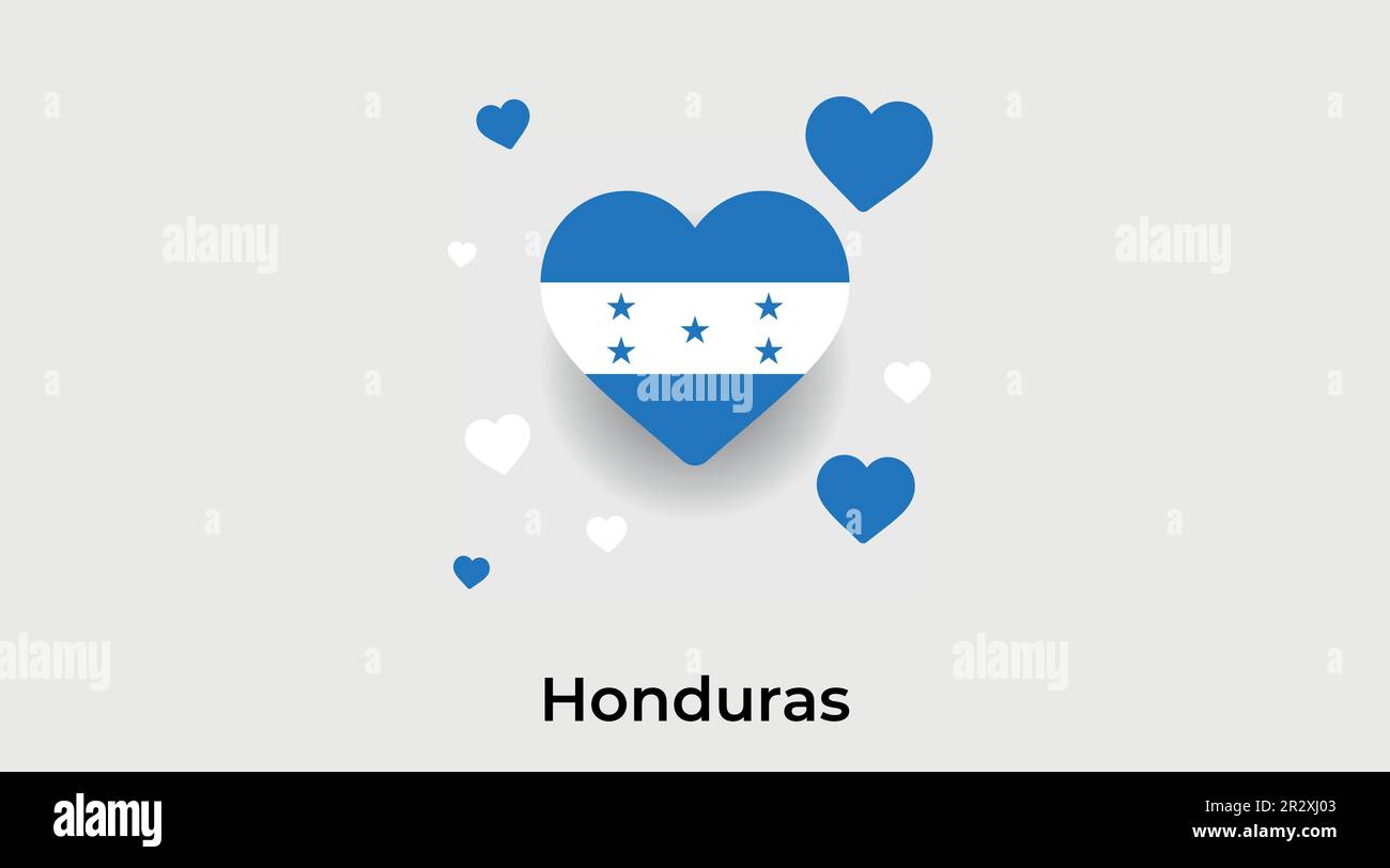 Honduras country heart. Love Honduras national flag vector illustration ...