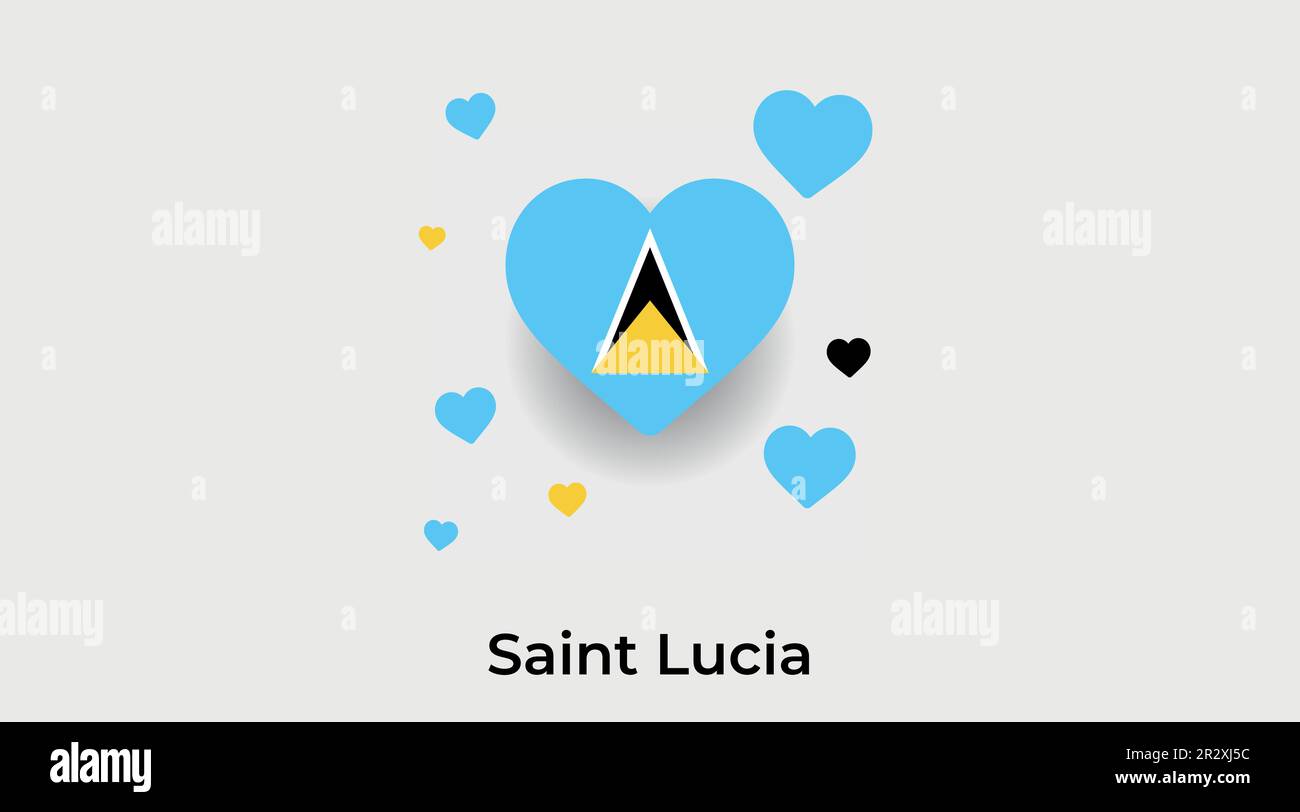 Saint lucia national flag Stock Vector Images - Alamy