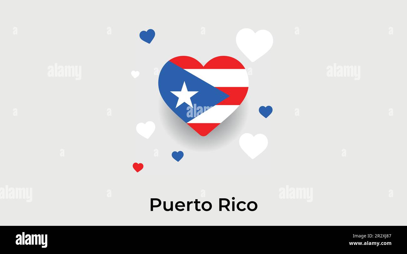Puerto Rico country heart. Love Puerto Rico national flag vector illustration Stock Vector Image ...
