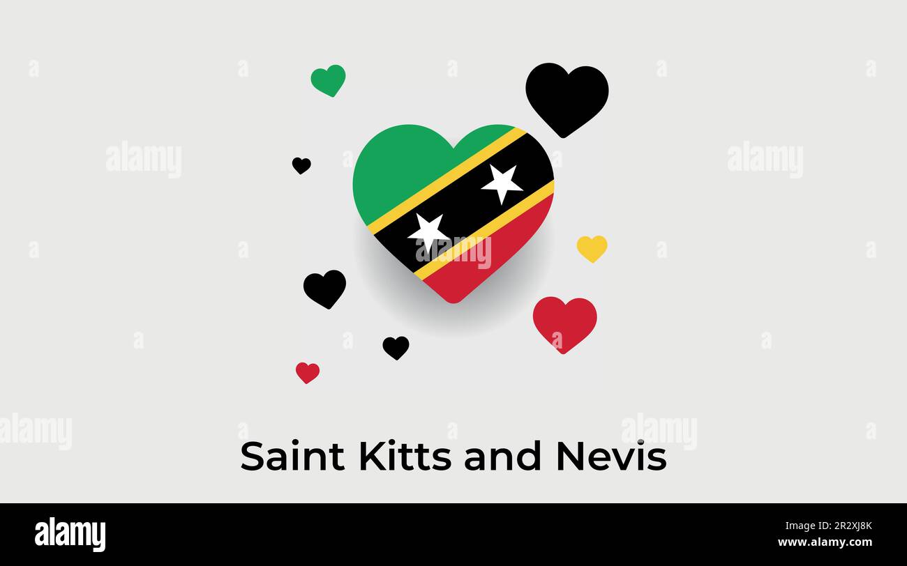 Saint Kitts and Nevis country heart. Love Saint Kitts and Nevis ...