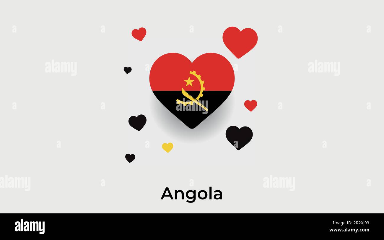Angola heart collection Stock Vector Images - Alamy