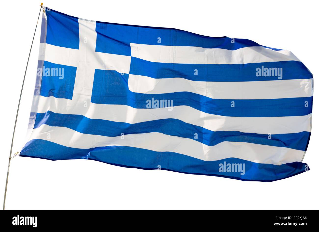 Flag of greece flying with pride Stock Photo - Alamy