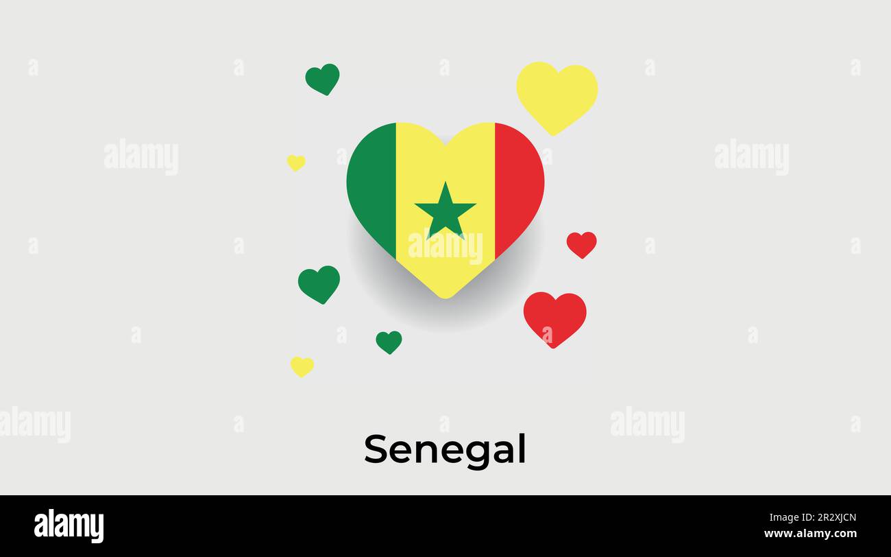 Senegal country heart. Love Senegal national flag vector illustration Stock Vector Image & Art ...