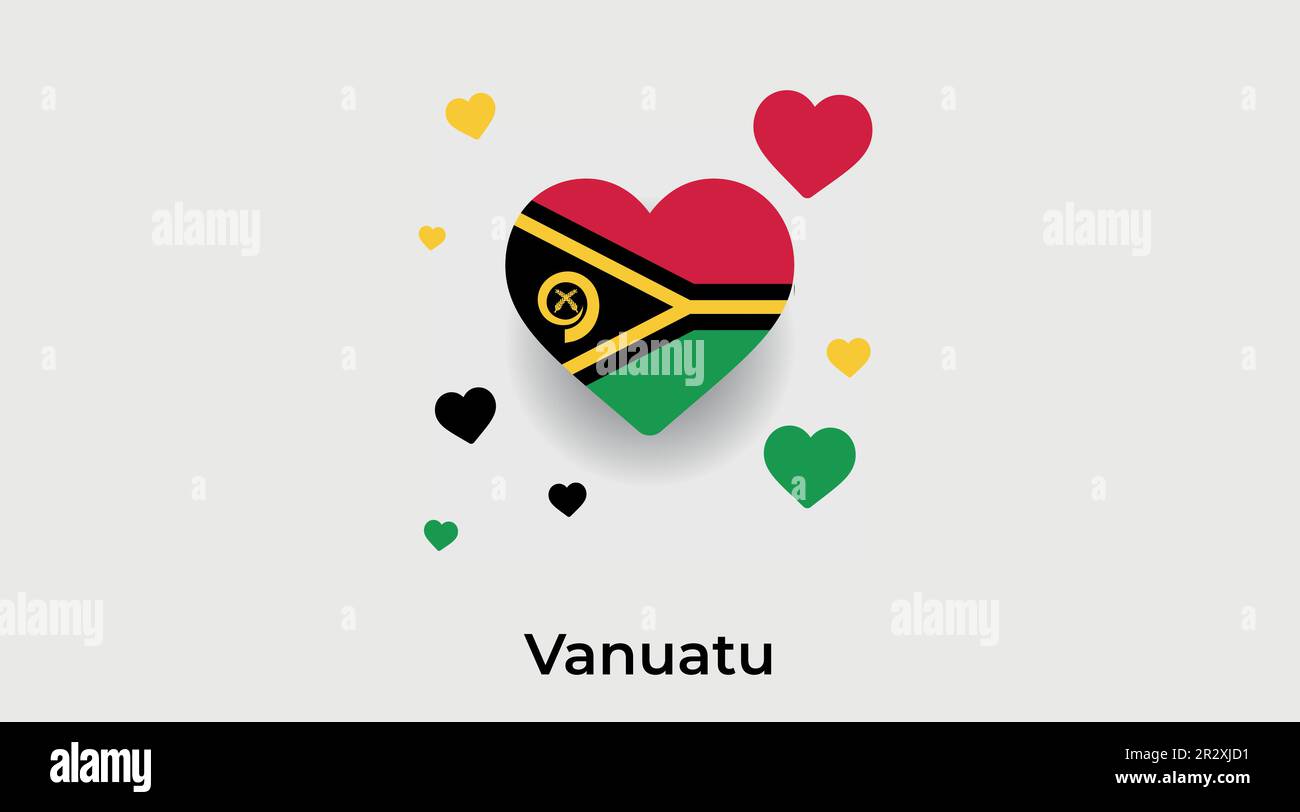 Vanuatu country heart. Love Vanuatu national flag vector illustration Stock Vector Image & Art ...