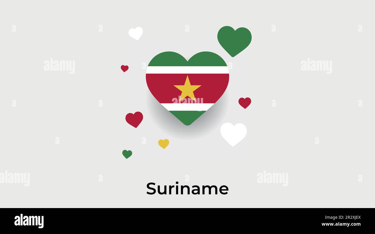 Suriname country heart. Love Suriname national flag vector illustration Stock Vector Image & Art ...