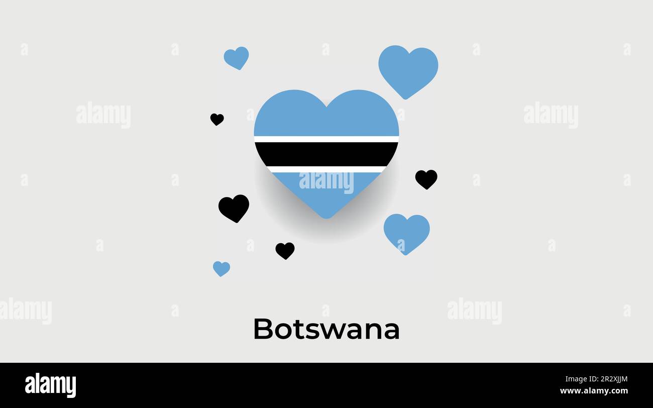 Botswana country heart. Love Botswana national flag vector illustration Stock Vector Image & Art ...