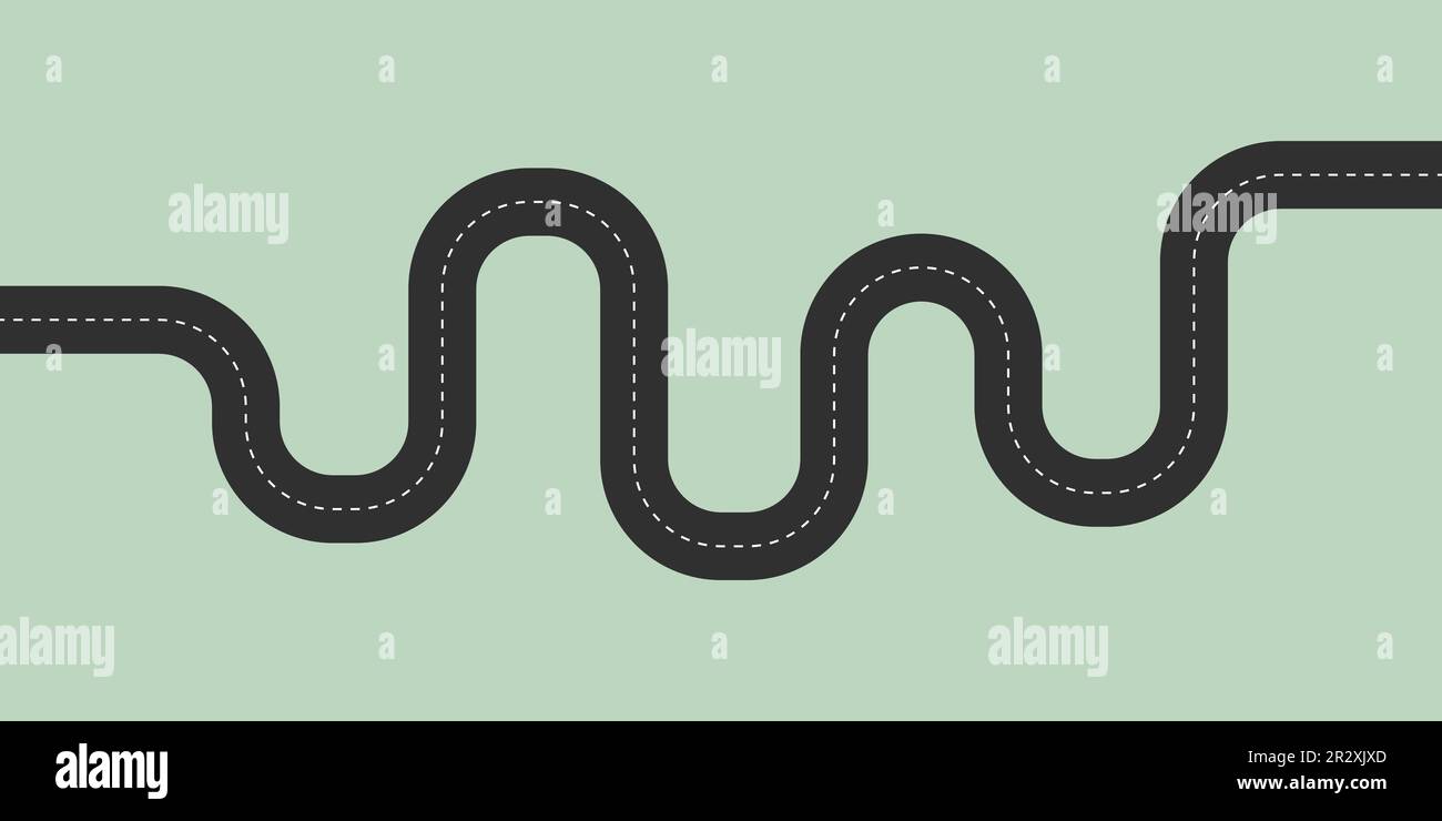 Winding road on white background. Vector illustration graphic design ...