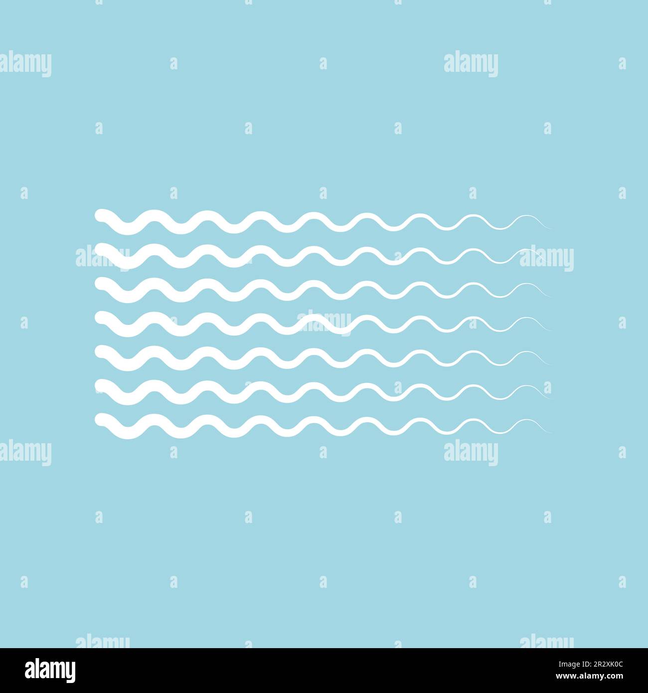 Wave icon on blue background. Vector illustration Stock Vector Image ...
