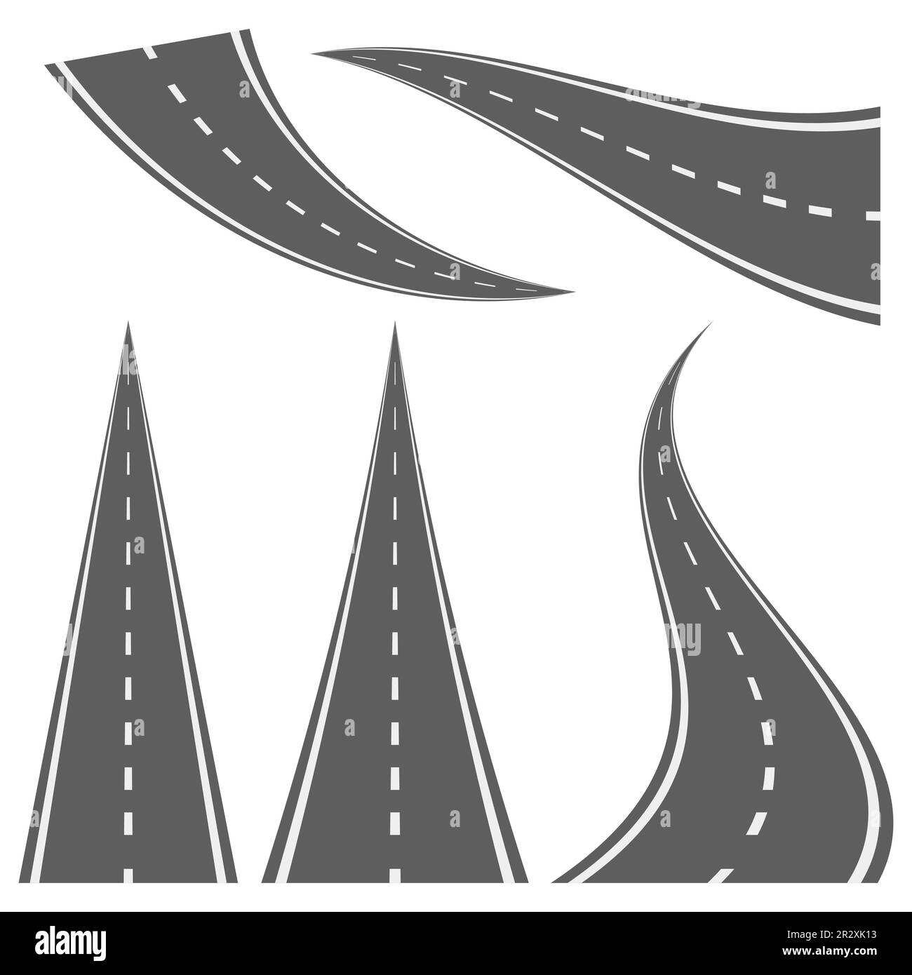 Vector road. Winding highway isolated on white background Stock Vector ...