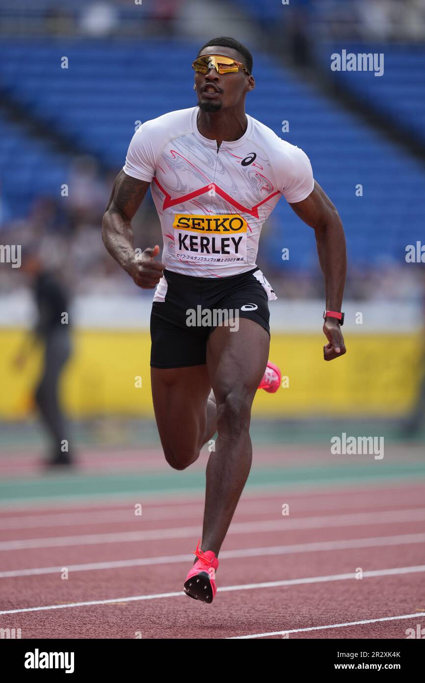 Fred Kerley (USA) wins the 100m in 9.91 in the Seiko Golden Grand Prix ...