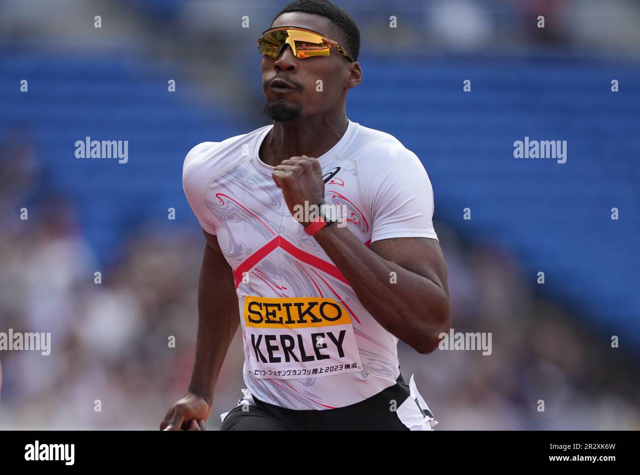 Fred Kerley (USA) wins the 100m in 9.91 in the Seiko Golden Grand Prix ...