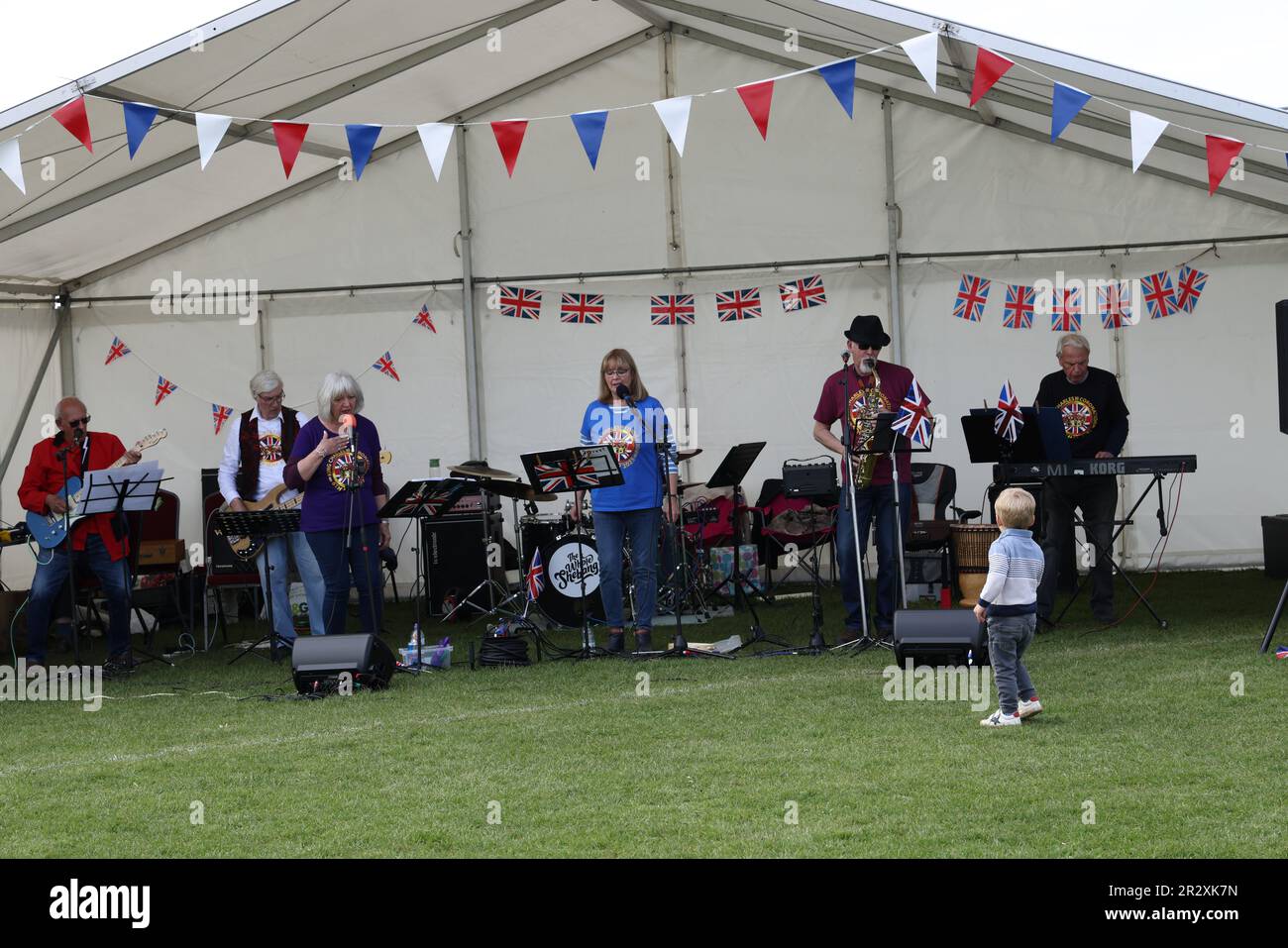 May 2023 - Band of U3A playing at the community picnic to celibrate ...