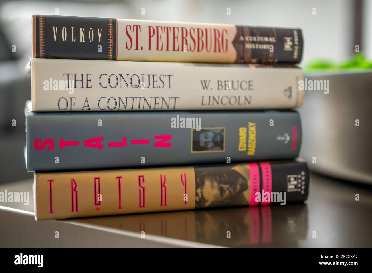 Calgary, Alberta - May 20, 2023: Stack of Russsian history books on a ...