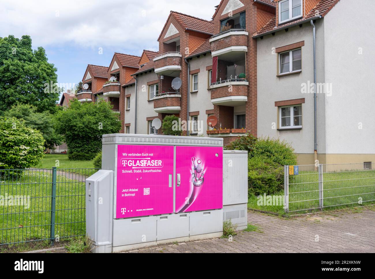 Distribution box for fibre optic technology, fast internet, of Deutsche ...