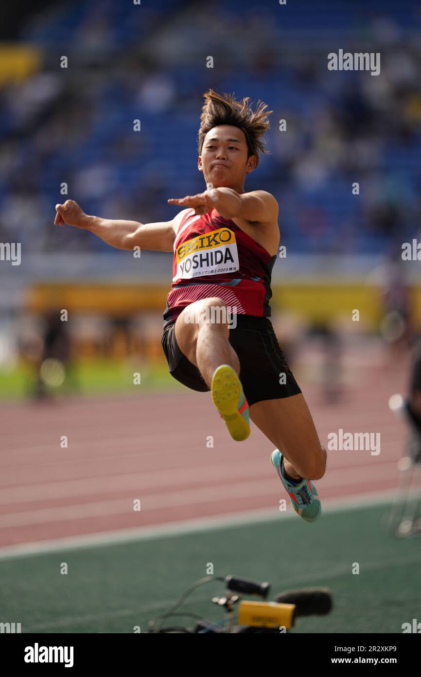 Yokohama, Japan. 21st May, 2023. Hiromichi Yoshida (JPN) wins the long ...