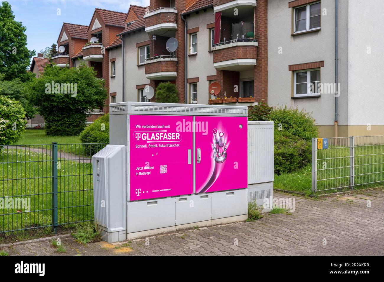 Distribution box for fibre optic technology, fast internet, of Deutsche ...