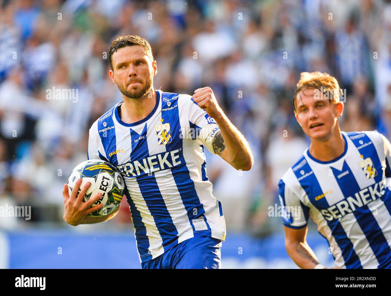 Marcus Berg of IFK Göteborg celebrates after scoring during match in ...