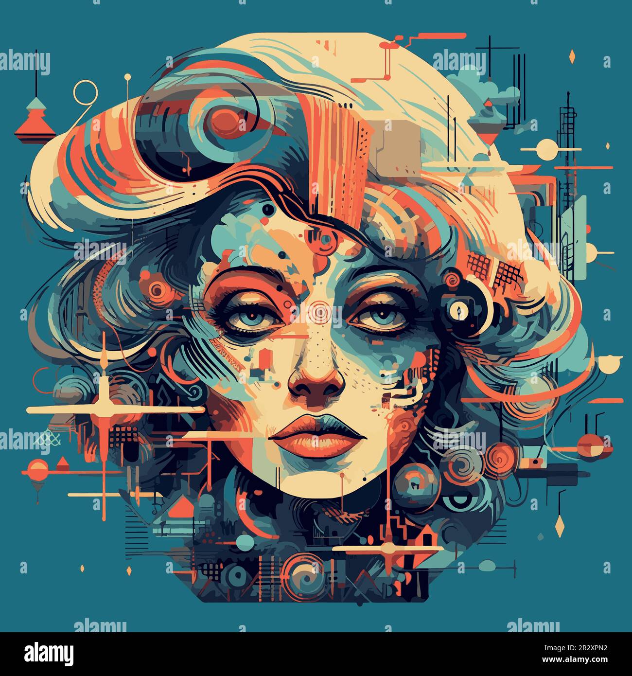 Eye-catching girl, portrait design image Stock Vector Image & Art - Alamy